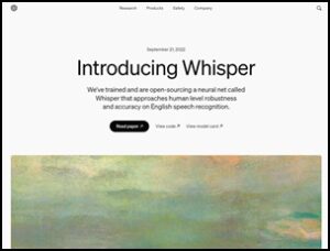 Whisper AIの使い方 商用利用もOK 日本語指定も可のOPENAIのオープンソース